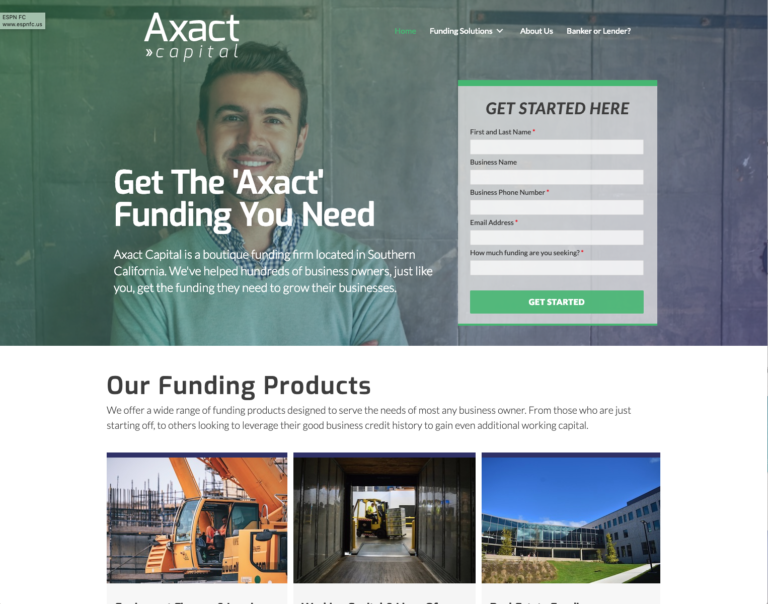 Axact Capital Website Design and Build | Justin Powell